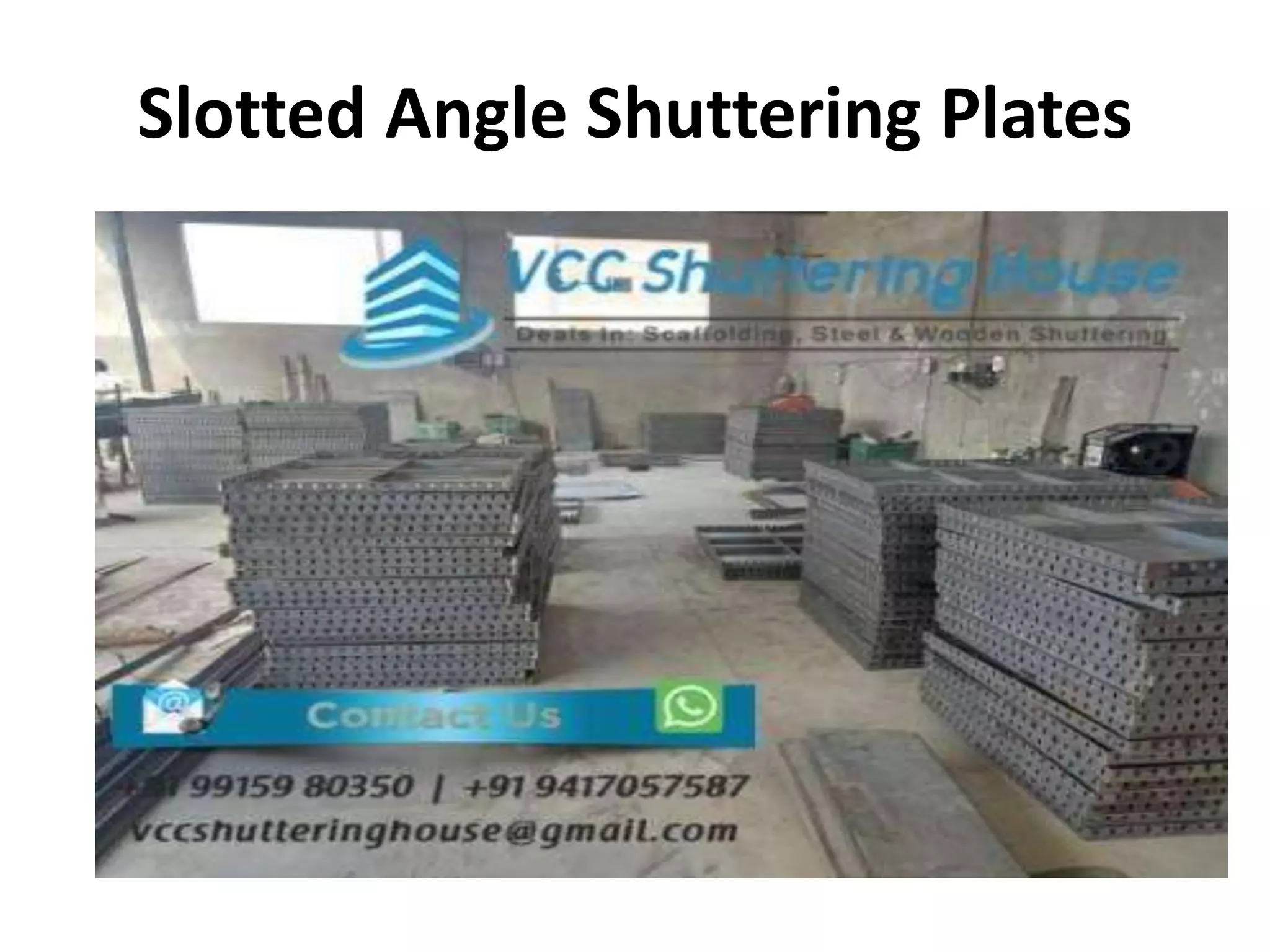 Slotted angle shuttering plates | PPT