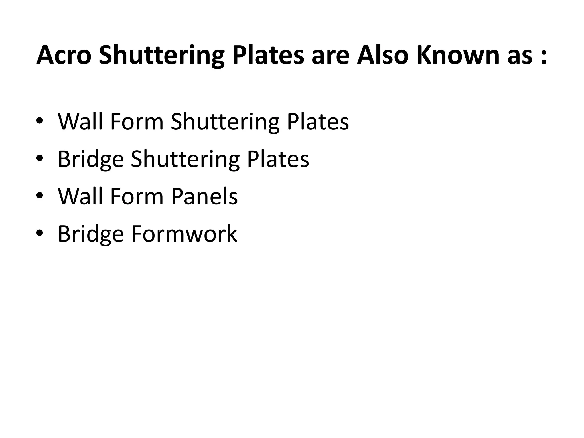 Slotted angle shuttering plates | PPT