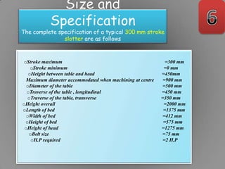 Slotting machine (slotter) | PPTX