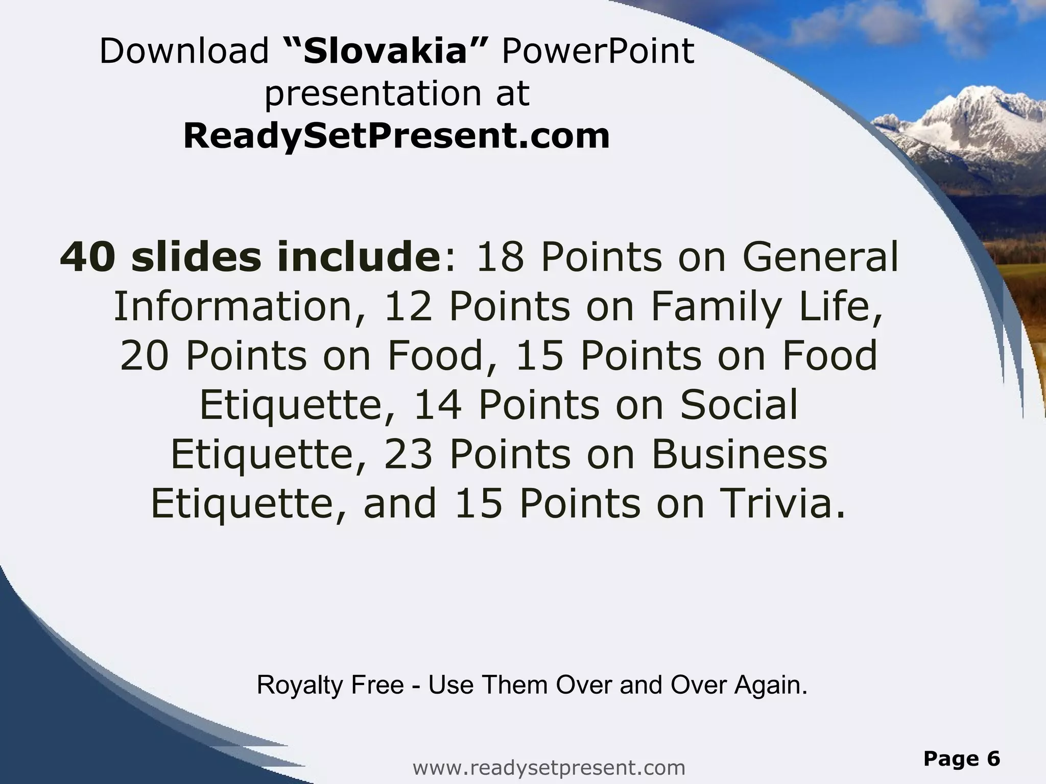 Slovakia Powerpoint Country | PPT