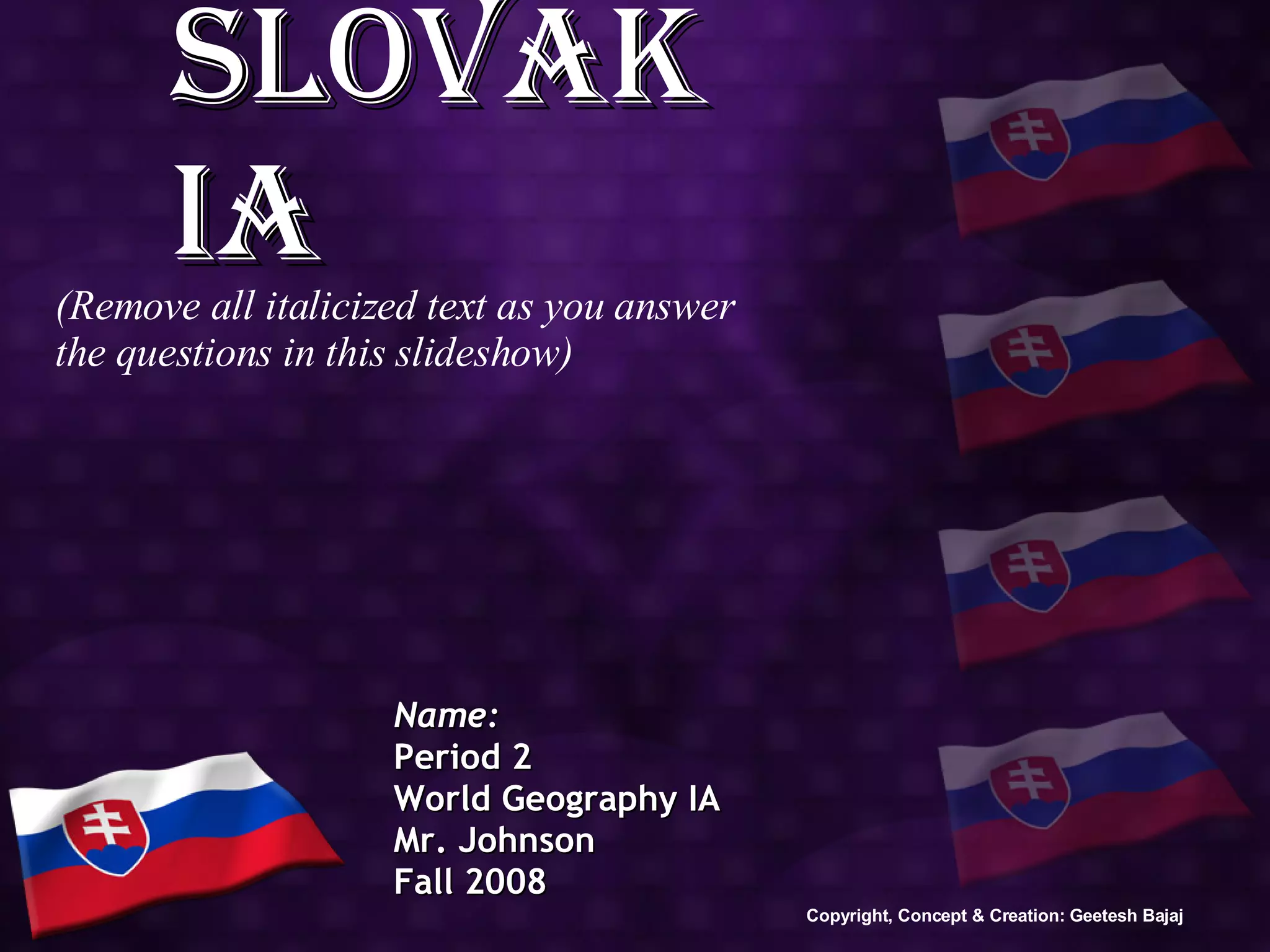 Slovakia Template T 2 | PPT
