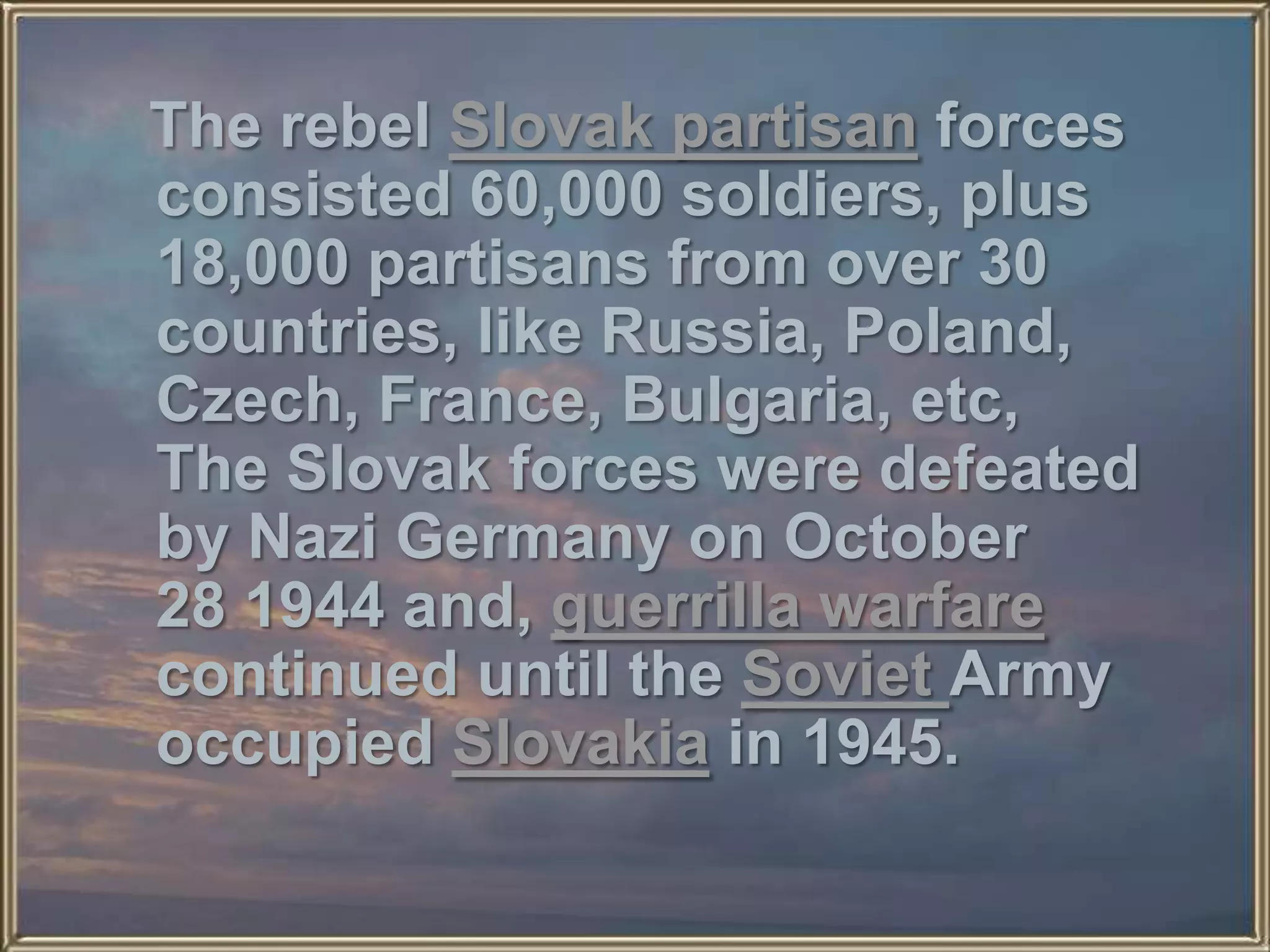 Slovak national uprising | PPT