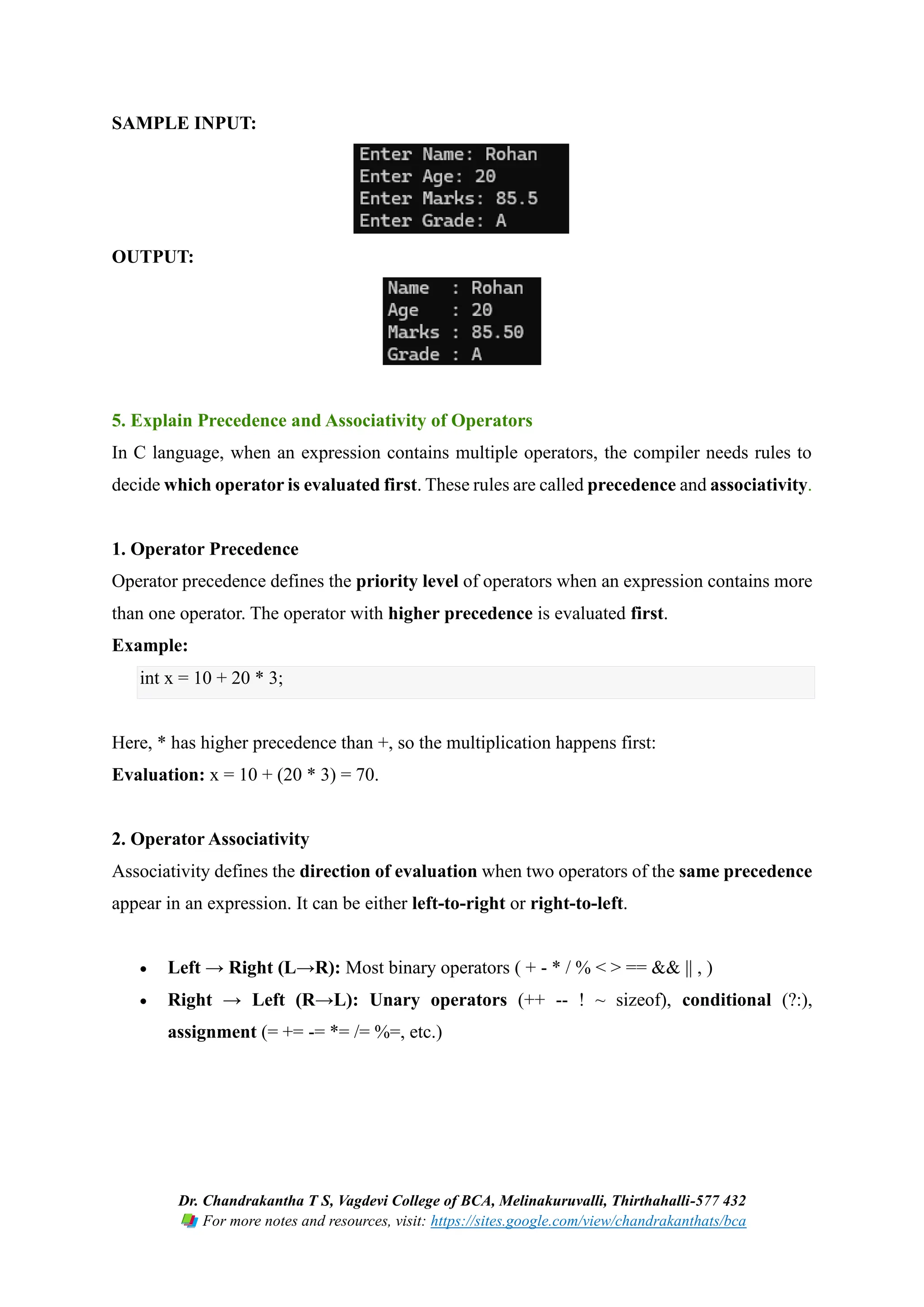 Solved First Semester B.C.A. C Programming Question Paper – Jan/Feb ...