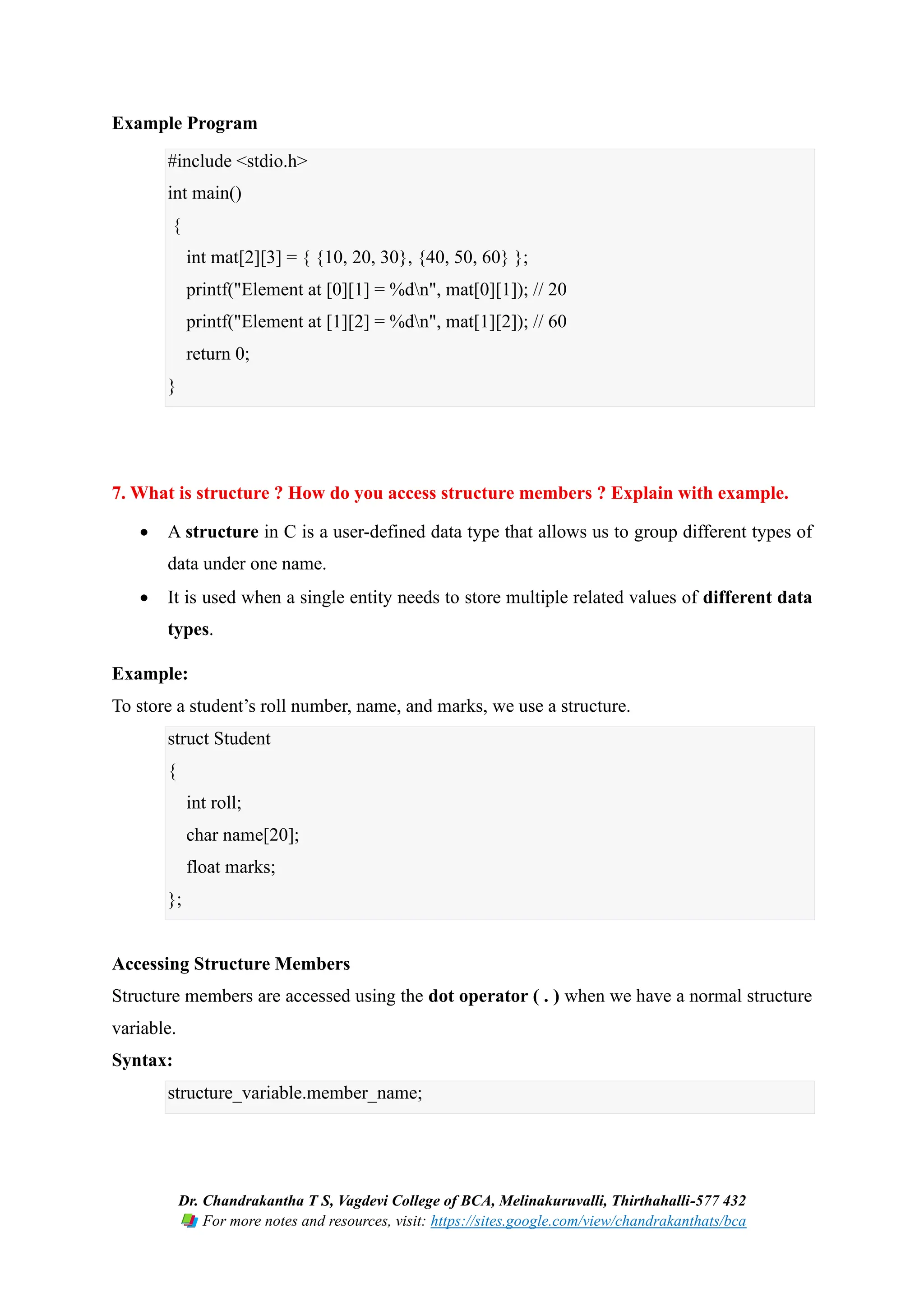 Solved First Semester B.C.A. C Programming Question Paper – Jan/Feb ...