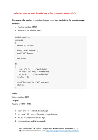 Solved First Semester B.C.A. C Programming Question Paper – Jan/Feb ...