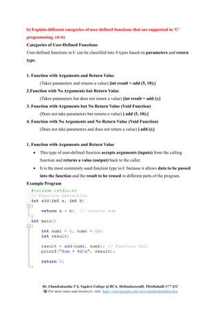 Solved First Semester B.C.A. C Programming Question Paper – Jan/Feb ...
