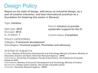 Design Policy in Action Workshop - Slovenia presentation | PDF ...