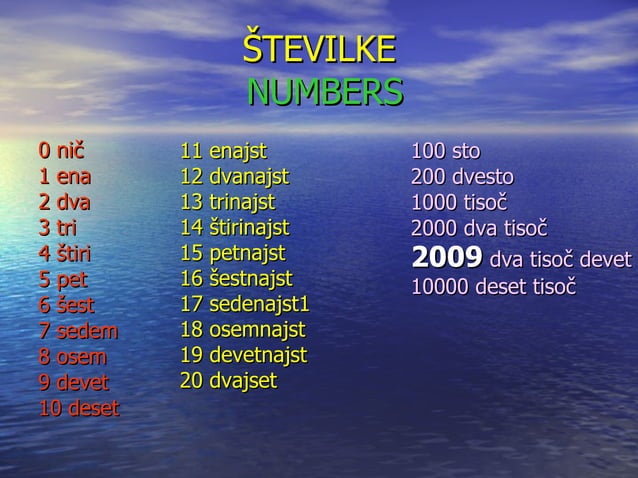 Slovenian language lesson | PPT