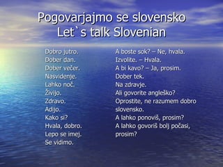 Slovenian language lesson | PPT