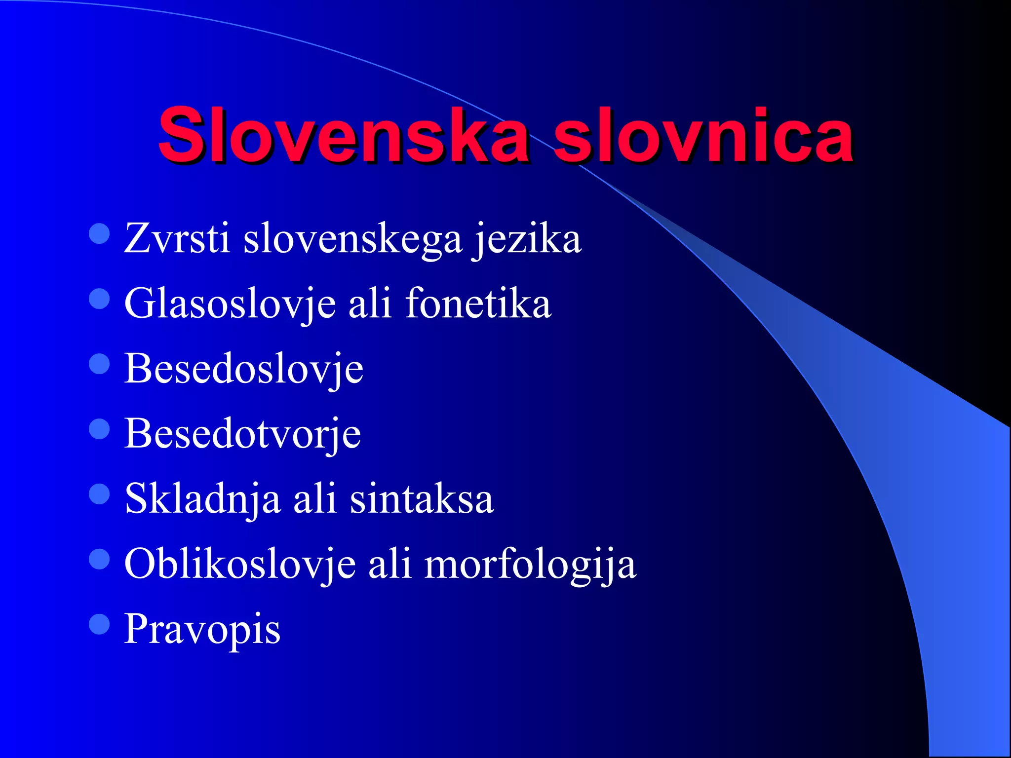 Slovenska slovnica | PPT