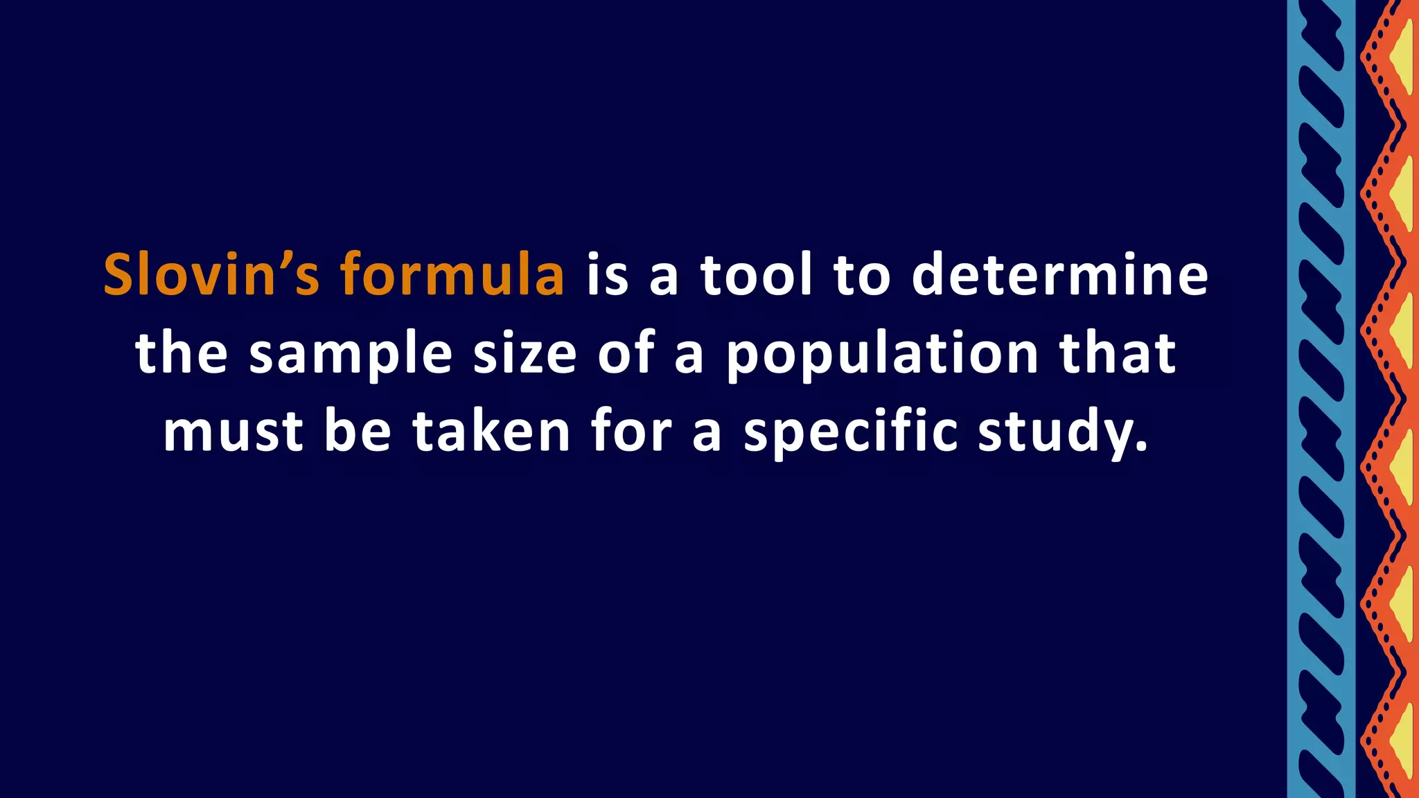Slovin's formula | PDF
