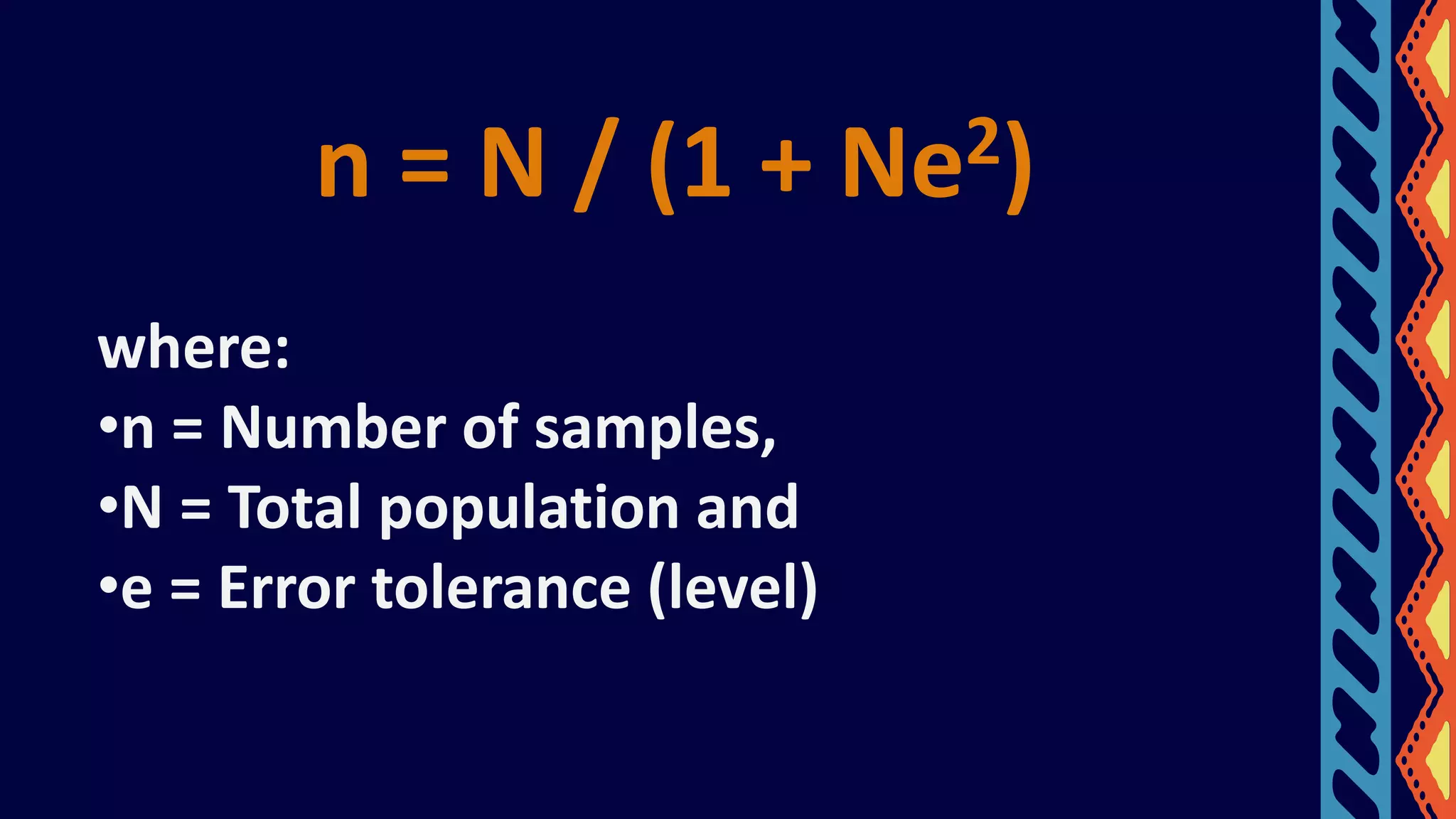 Slovin's formula | PDF | Technology & Computing