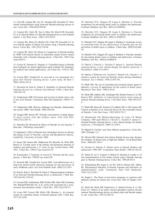 Slow Release Fluoride Devices A Literature Review | PDF