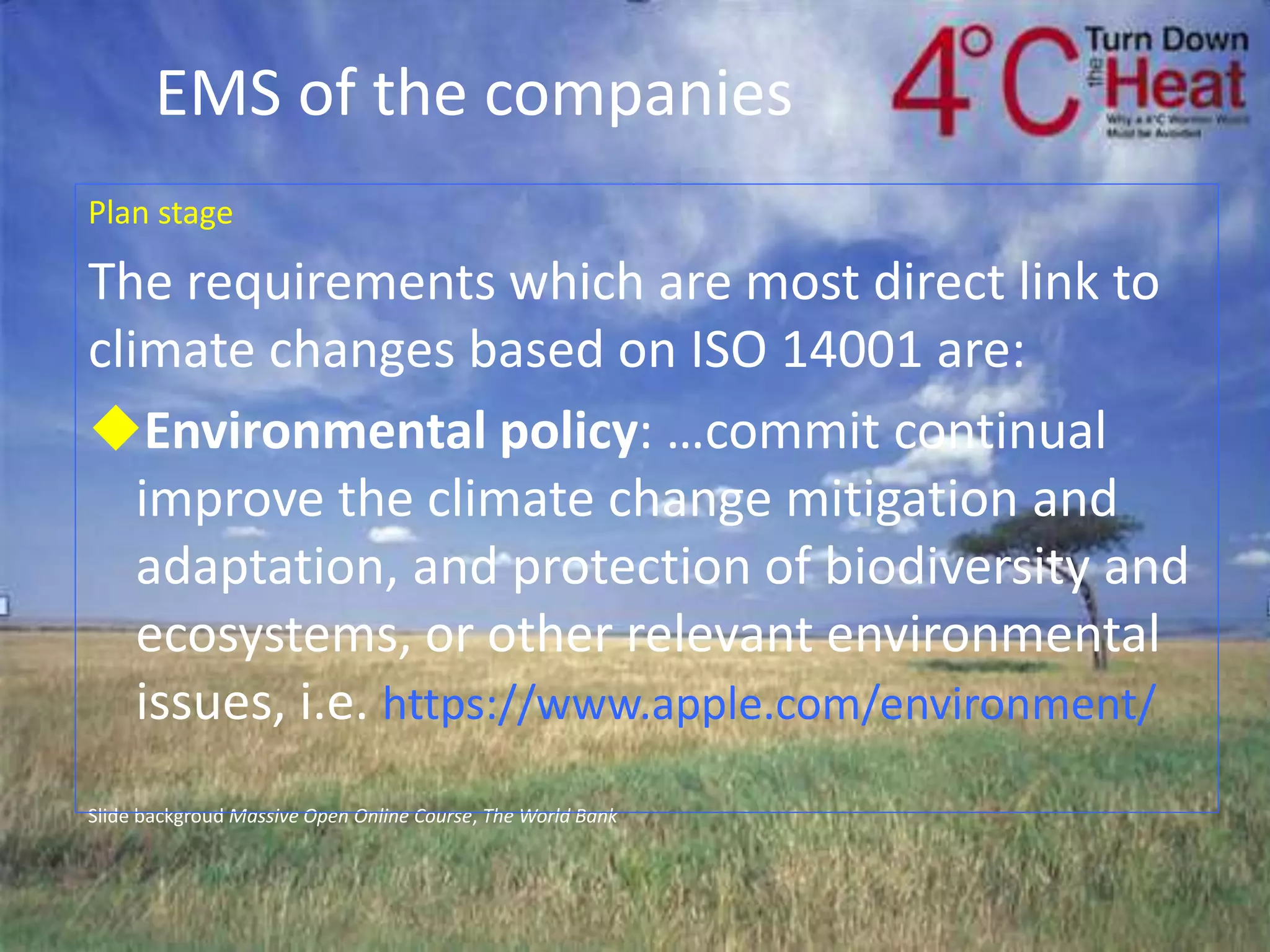 Slow down the climate change with iso 14001 management system | PPTX