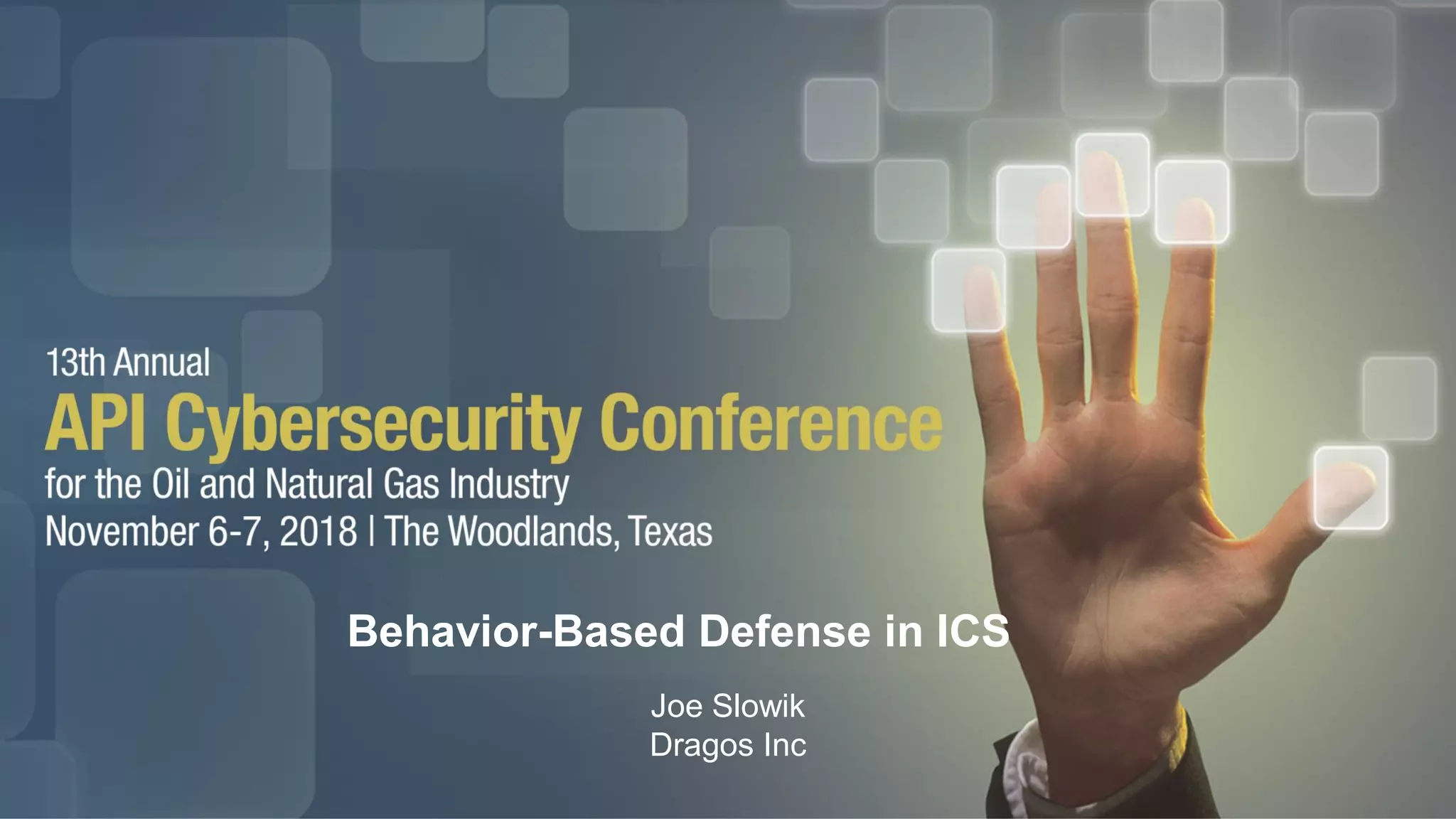 Behavior-Based Defense in ICS | PPT