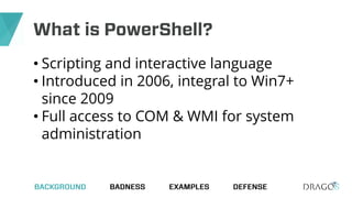 SANS DFIR Prague: PowerShell & WMI | PPT