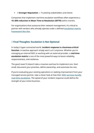 Slow Incident Response in NOC: How to Build a Real-Time Escalation ...