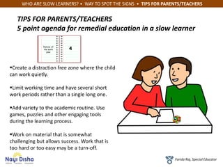 Characteristics of a Slow Learner | PPTX