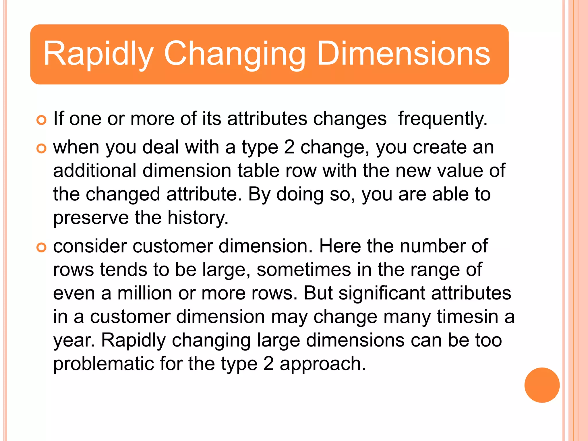 Slowly changing dimension | PPTX