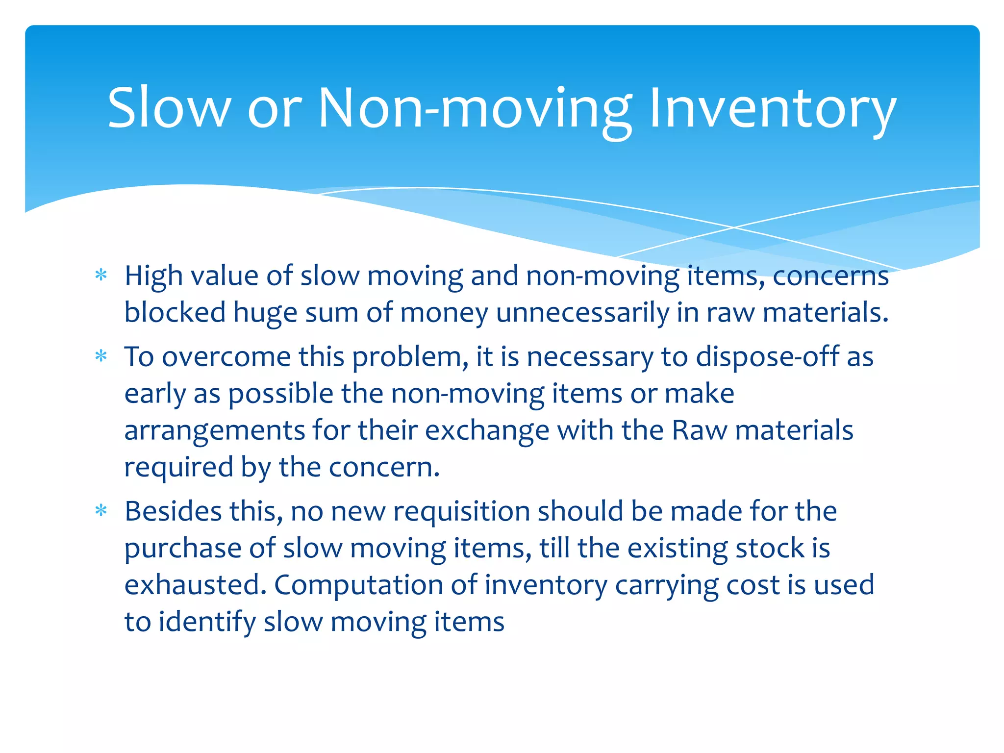 Slow Or Non Moving Inventory, Dispose Off Or | PPTX