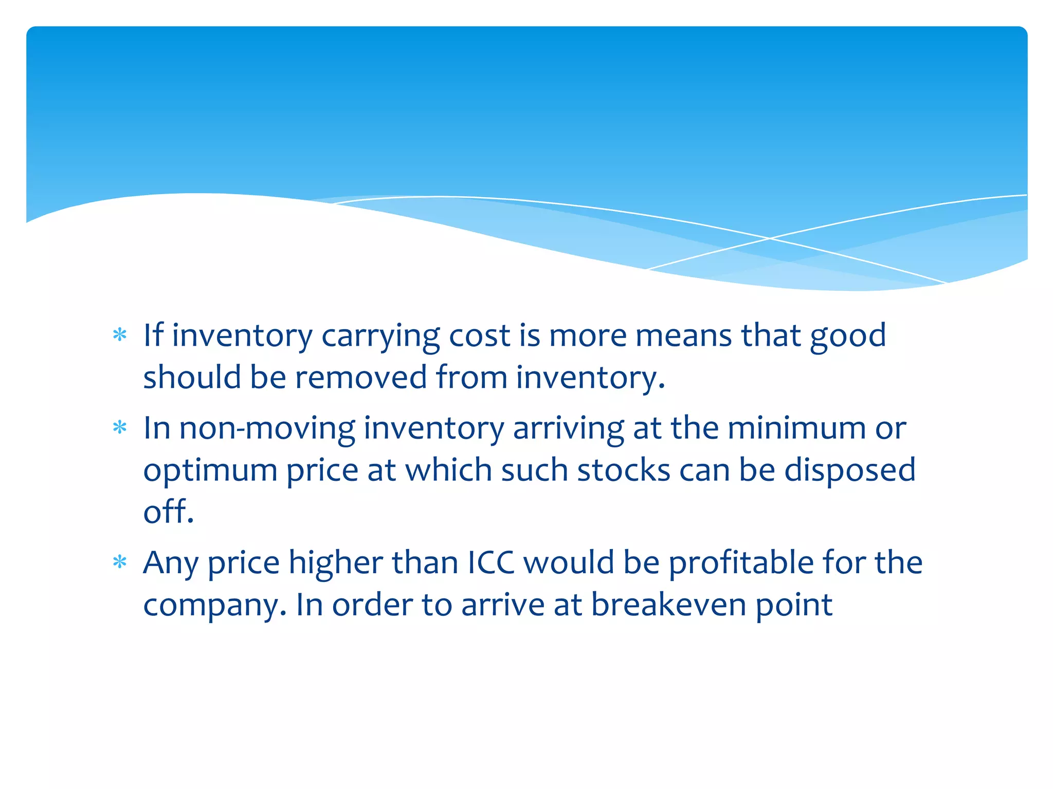 Slow Or Non Moving Inventory, Dispose Off Or | PPTX