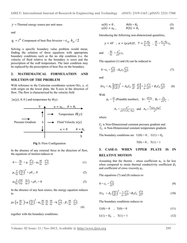 Slow steady motion of a thermo viscous fluid between two parallel ...