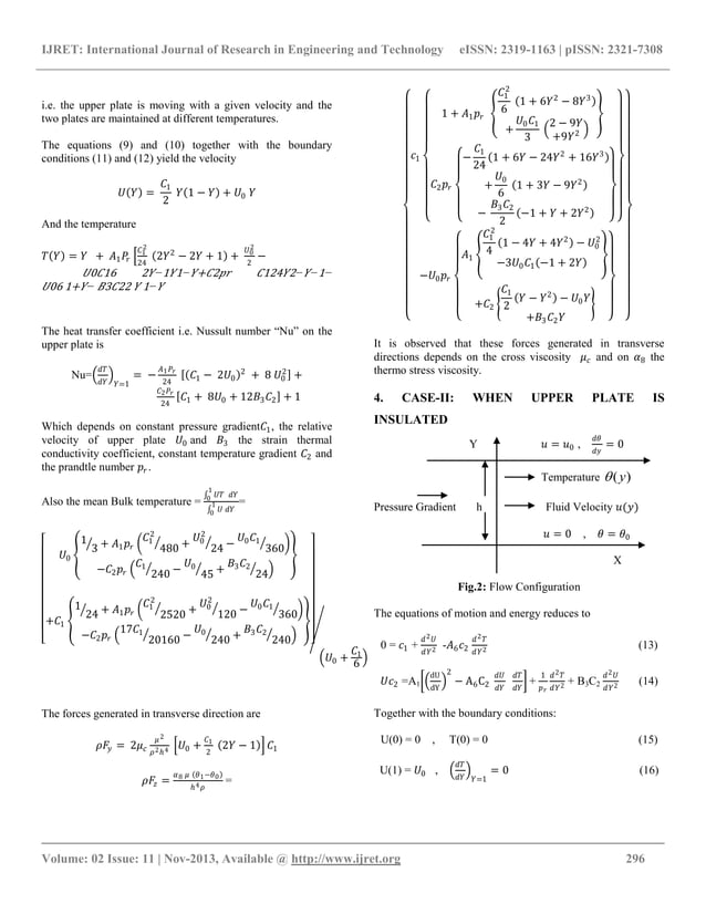 Slow steady motion of a thermo viscous fluid between two parallel ...