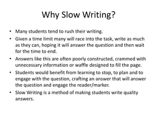 Slow Writing | PPTX