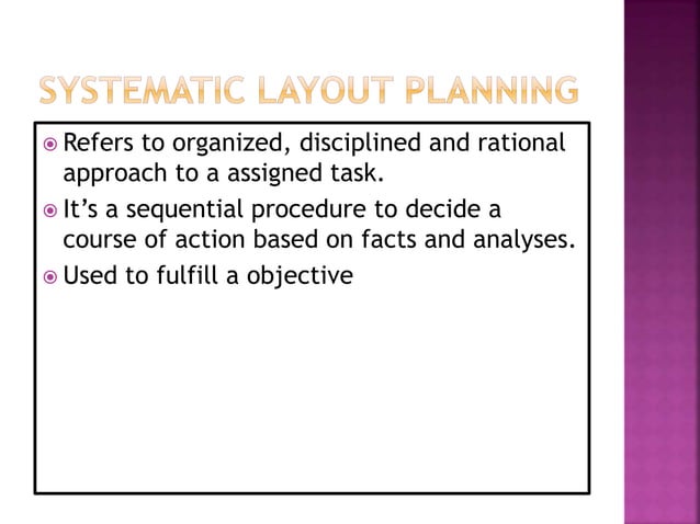 Systematic layout planning | PPTX