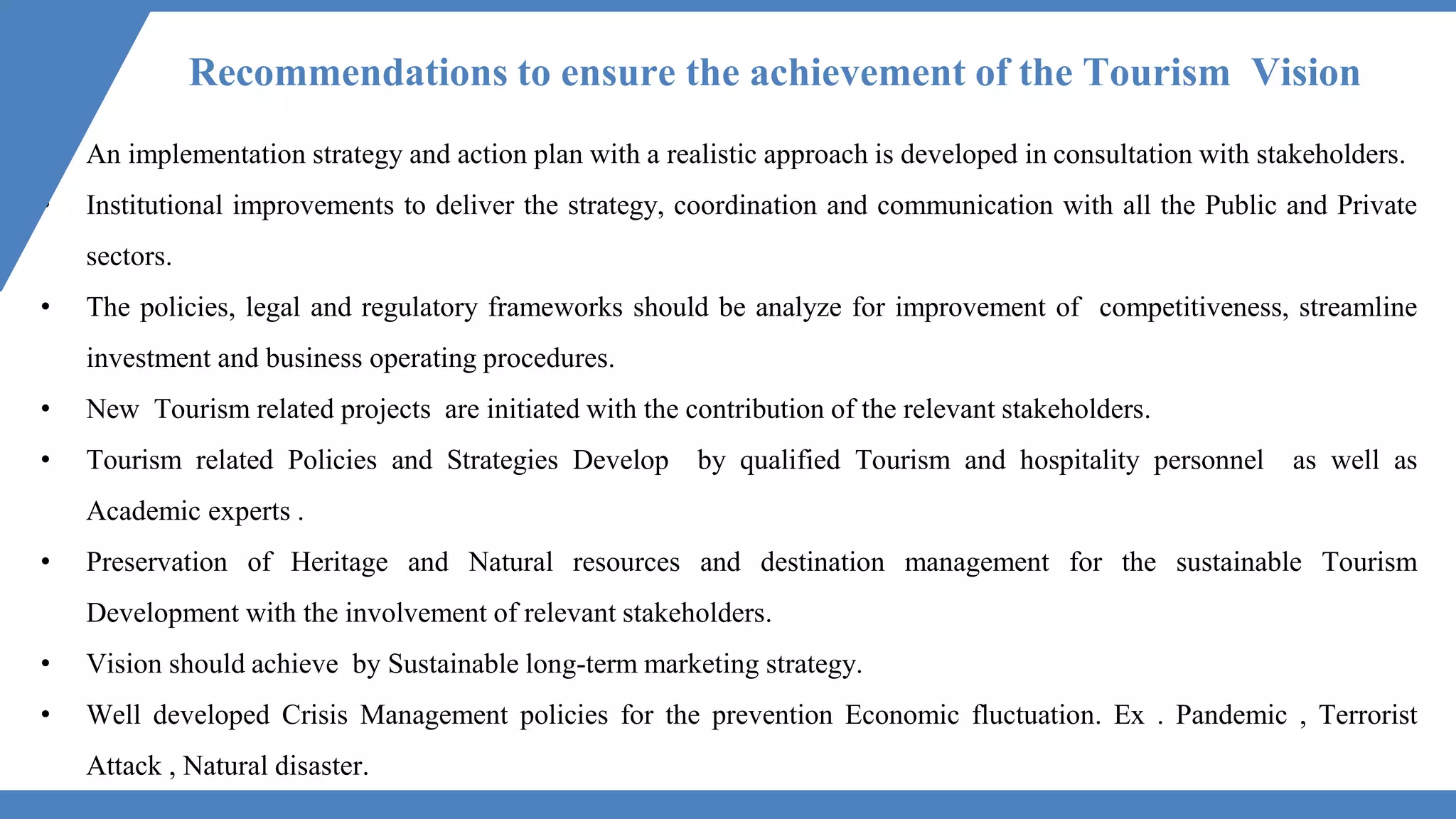 Sri Lankan policy Tourism strategic plan and master plan | PPTX