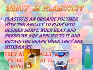 Polymers and types: plastics, fibres, ceramics, rubbers | PPTX