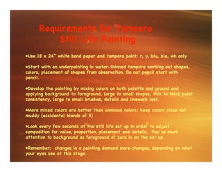 Still Life Tempera Painting | PDF
