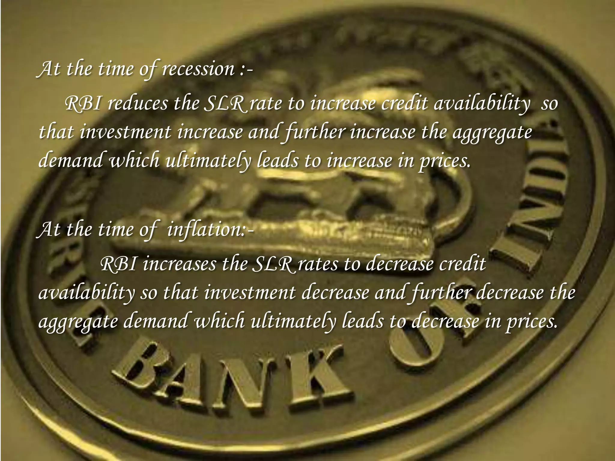 Slr(Statutory Liquidity Ratio) | PPTX