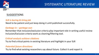 How to conduct systematic literature review | PPTX