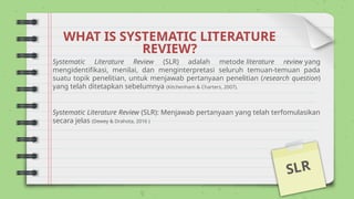 Sistematic Literature Review dan Literature Review | PPT