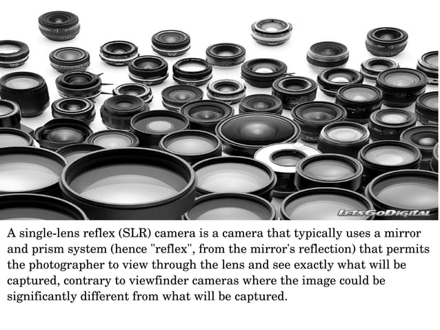 Slr digital camera | PPT | Cameras and Camcorders | Consumer Electronics