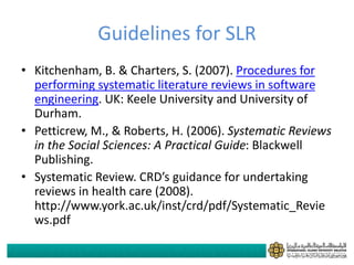 Introduction to Systematic Literature Review method | PDF