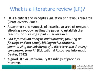 Introduction to Systematic Literature Review method | PDF