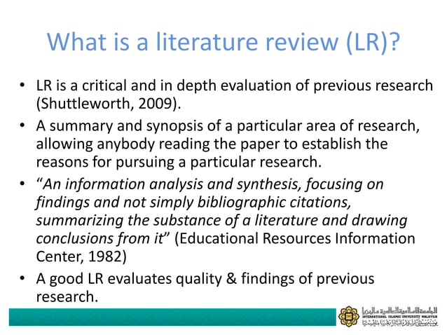 Introduction to Systematic Literature Review method | PDF