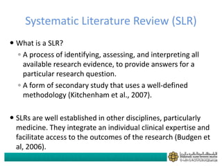 Introduction to Systematic Literature Review method | PDF
