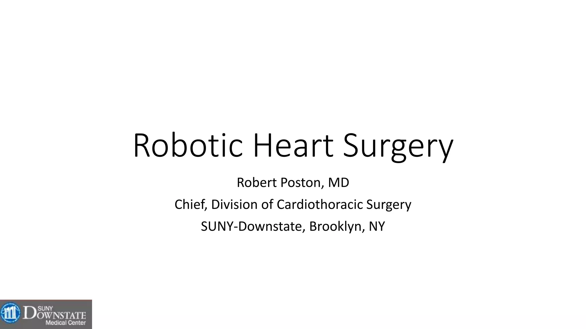 Surgery Grand Rounds - Downstate 2018 | PPTX