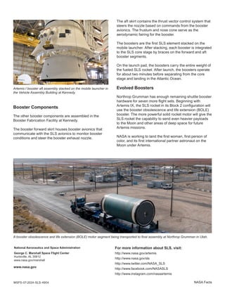 NASA SLS (Space Launch System) Solid Rocket Booster.SLS is the only ...