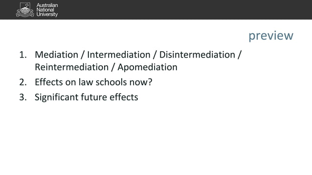 SLS 2016 Disintermediation presentation | PPT