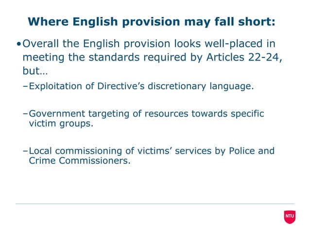 Improving access to justice for vulnerable and intimidated victims ...