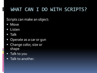Sl scripting in English | PPT