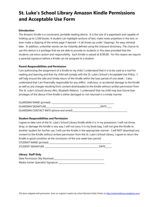 Sls ereader check out form | DOCX | Technology & Computing
