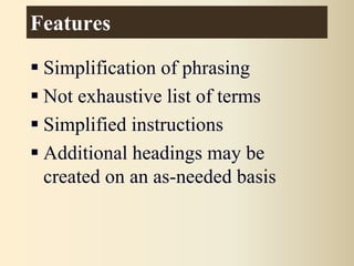 SEARS LIST OF SUBJECT HEADINGS (PRACTICE) | PPSX