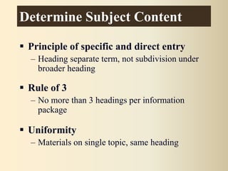 SEARS LIST OF SUBJECT HEADINGS (PRACTICE) | PPSX