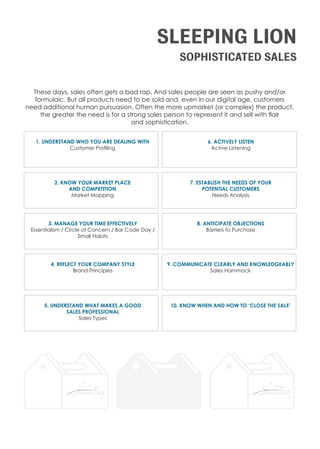 SOPHISTICATED SALES - SLEEPING LION | PDF