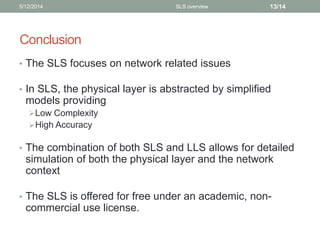 Vienna SLS overview | PPTX